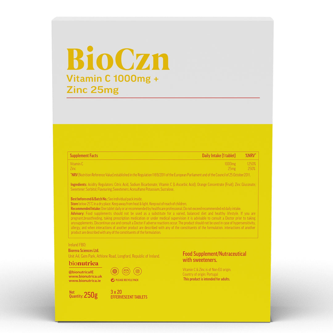 BioCzn: Vitamin C & Zinc for Immunity, Hair, Skin & Nails – Bionutrica