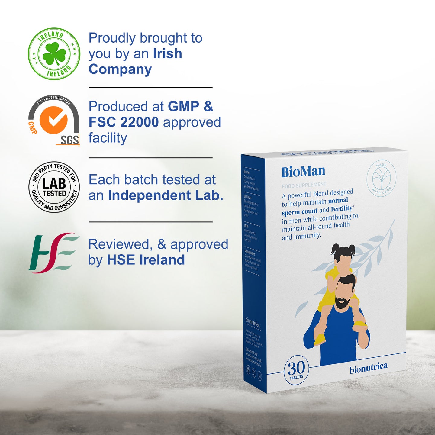 BioMan Multivitamin for Man Sperm Count, Fertility, Health & Immunity ...