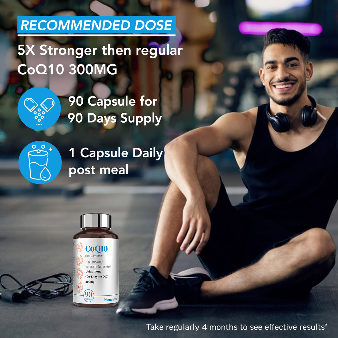 High Potency CoQ10 (Co-Enzyme Q10) 300mg Supplement | Bionutrica