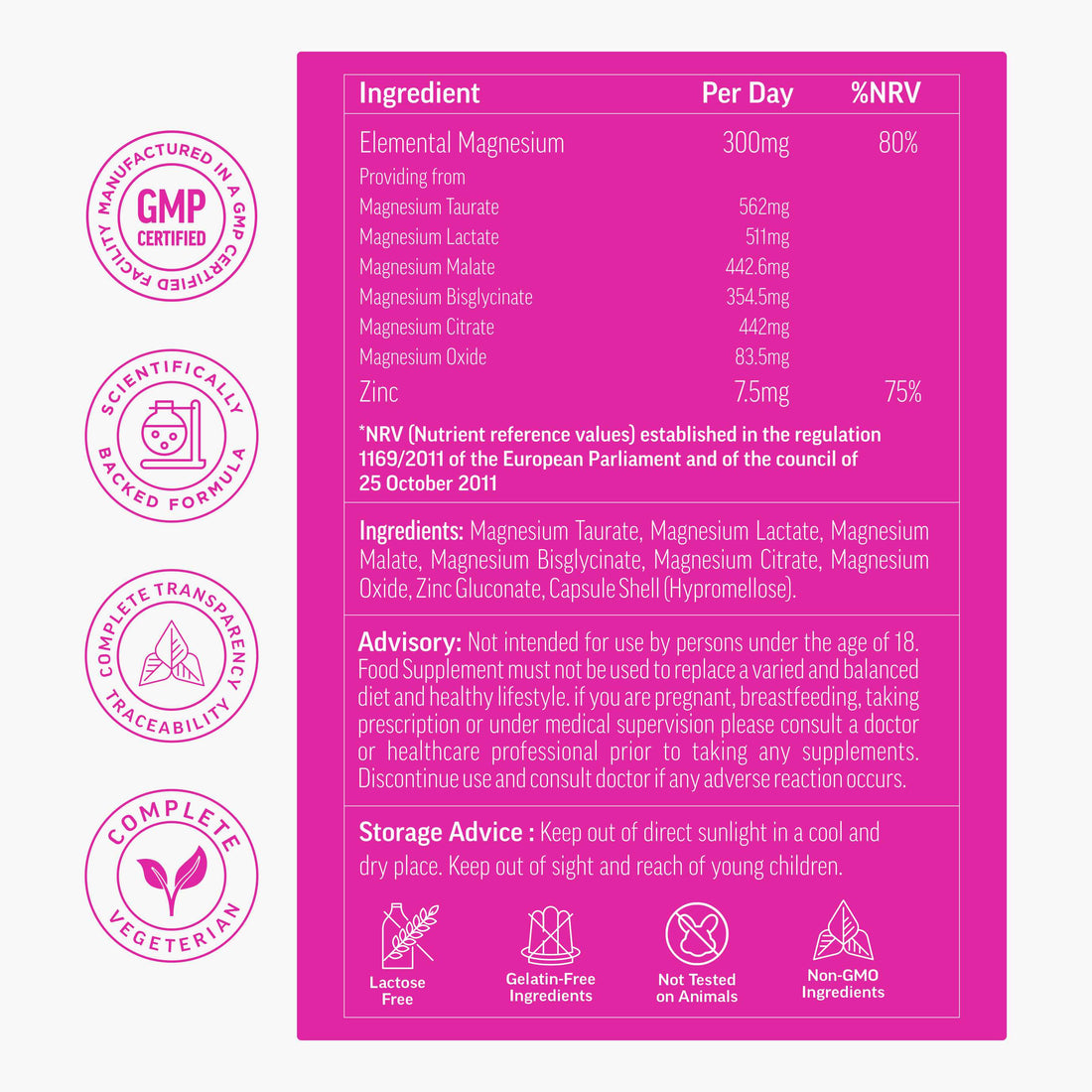 MAG7 Premium Magnesium Complex + Zinc | High Absorption | Sleep, Bone ...